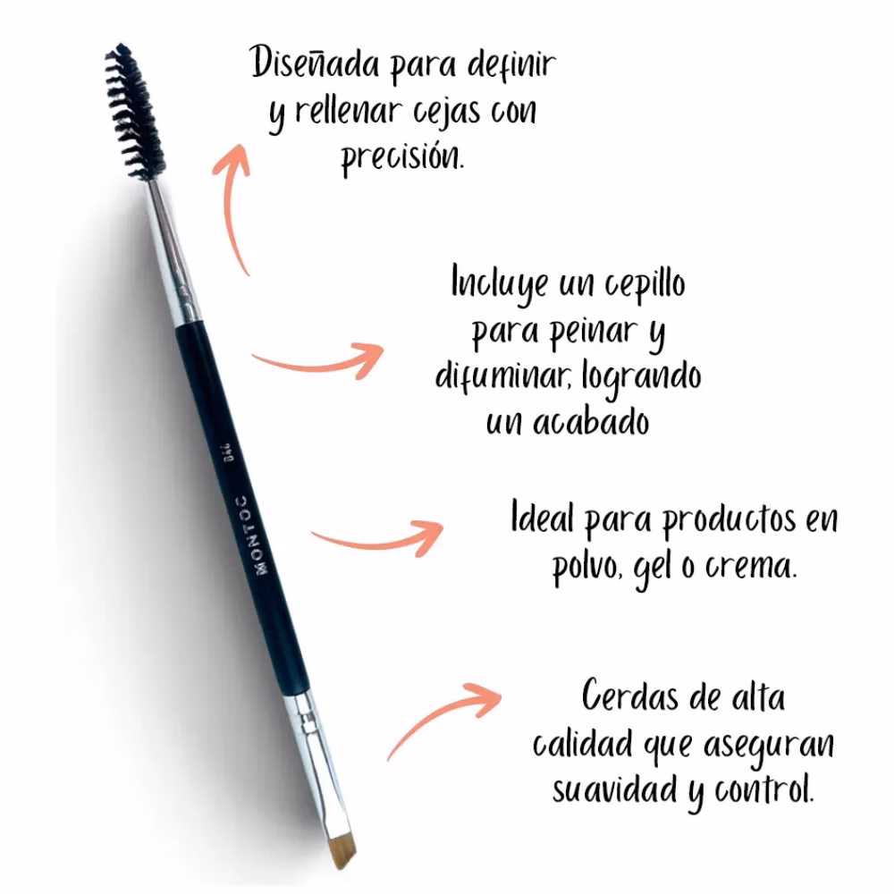 Pincel Doble Cejas Montoc Ref. B45 | Define y rellena tus cejas con ...